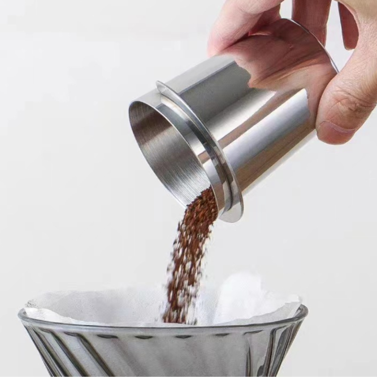Coffee Dosing Cup for Espresso Machines – 51mm, 53mm, 58mm Espresso Grinder Cups | Black ...